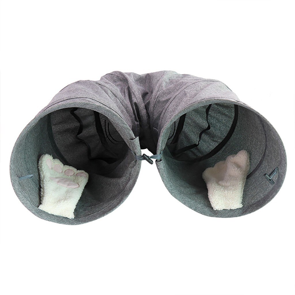 Funny Cat Toy Train Tunnel Toy Folding Tent 2 Hole... – Vicedeal