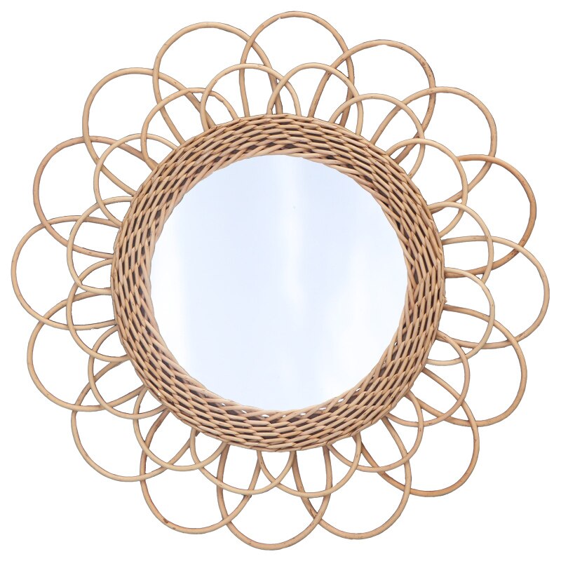 Rotan Dressing Spiegel Innovatieve Art Deco Ronde ... – Vicedeal