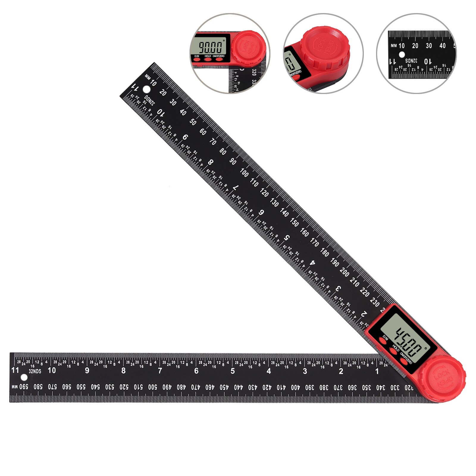 PROSTER 300mm 2 In1 Digital LCD Protractor Angle F... – Grandado