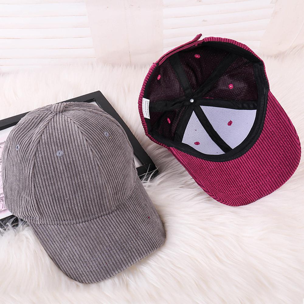 Unisex Corduroy Cap Women Summer Berets Peaked Cap... – Grandado