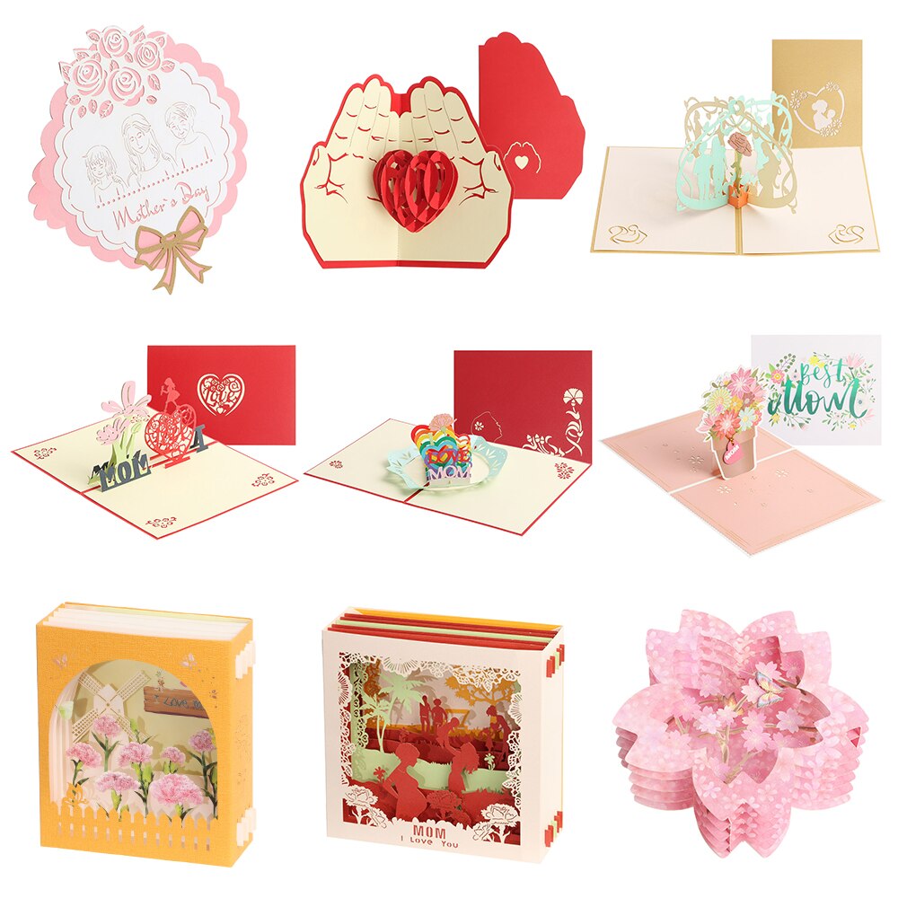 Bloem 3D Groeten Card Moeders Dag Pop Up Kaarten V... – Vicedeal