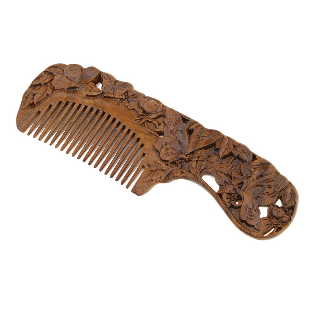Antique Natural Sandalwood Wide Tooth Comb Hairsty... – Vicedeal