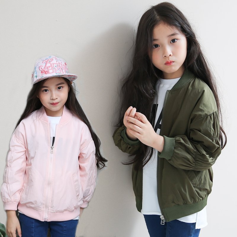 Herfst Cute Korean Style Solid Windbreaker Spring Grandado