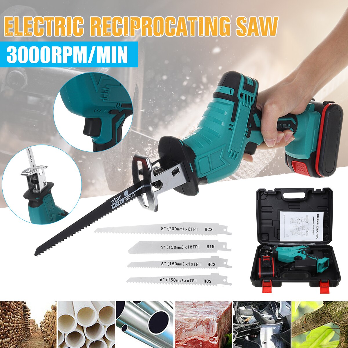 Mini Electric Saw Cordless Reciprocating Saw Woodw... – Grandado
