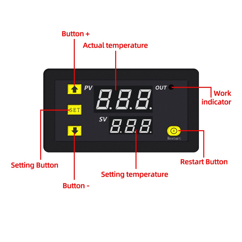 W3230 Thermostat Mikrocomputer Temperatur Regler D... – Grandado W3230 Thermostat Mikrocomputer Temperatur Regler D... – Grandado