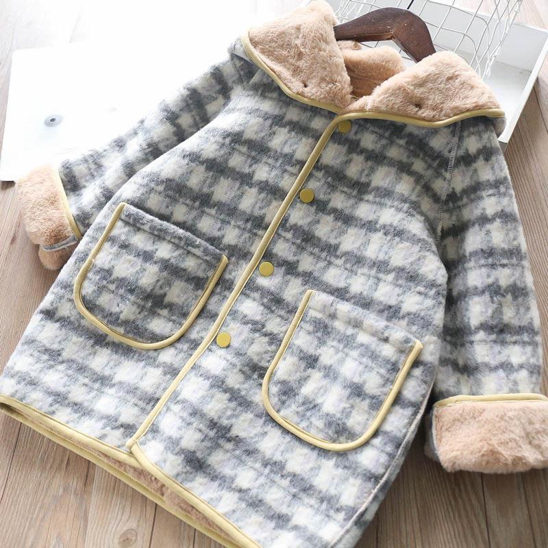 Autumn and Winter Girls Woolen Coat Long Children'... – Vicedeal