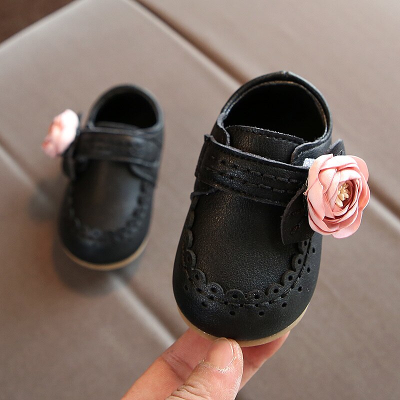 Chaussures en cuir filles fleurs printemps et auto... – Grandado