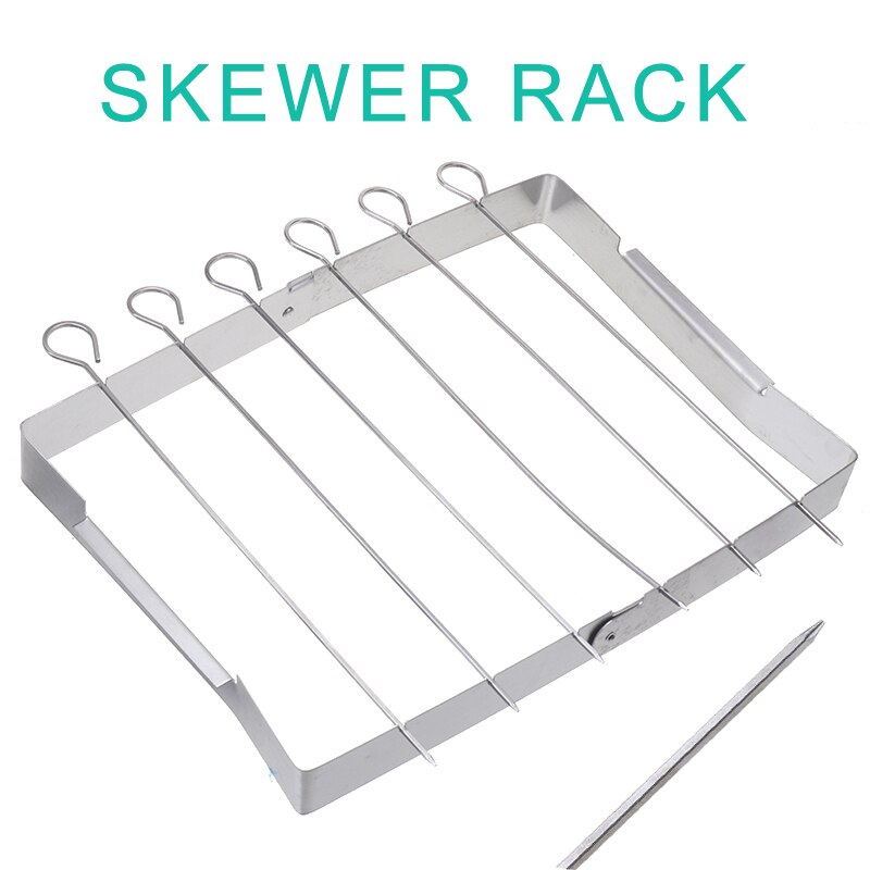 Stainless Steel BBQ Grill Folding BBQ Skewer Outdo... – Grandado