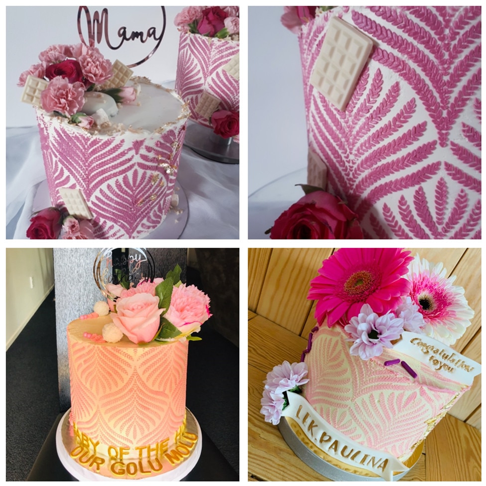 Wheat Spike Pattern Cake Stencil Plastic Lace Cake Boder Stencils 