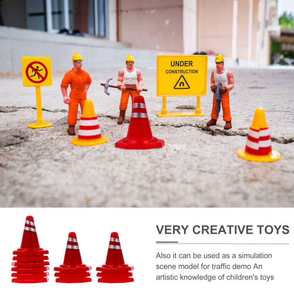 12pcs Sand Table Road Cones DIY Roadblocks Simulat... – Grandado
