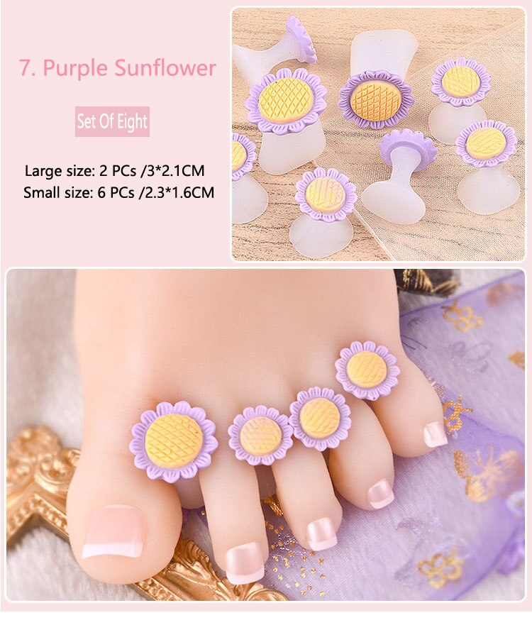 8 stk blød silikone tå separator blomst modellerin... – Grandado