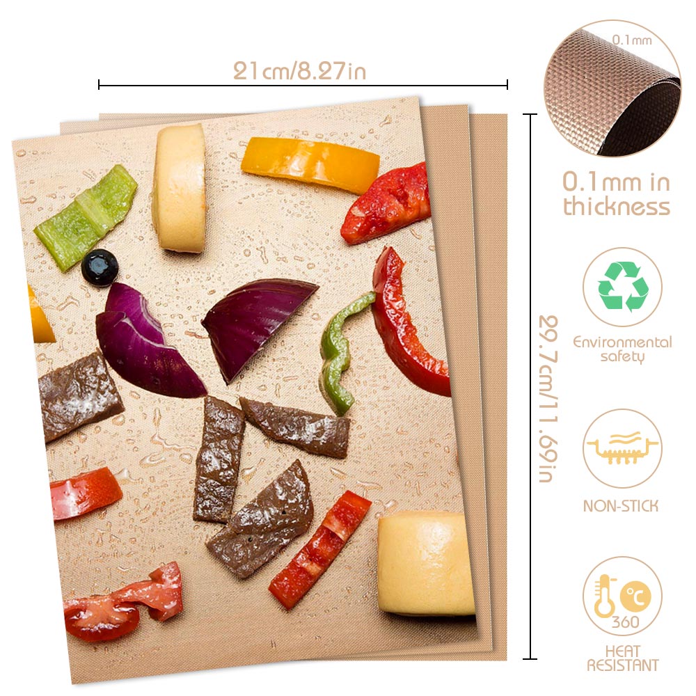 10 Pcs BBQ Grill Mat Non-Stick Bakeware Cloth PTFE... – Grandado