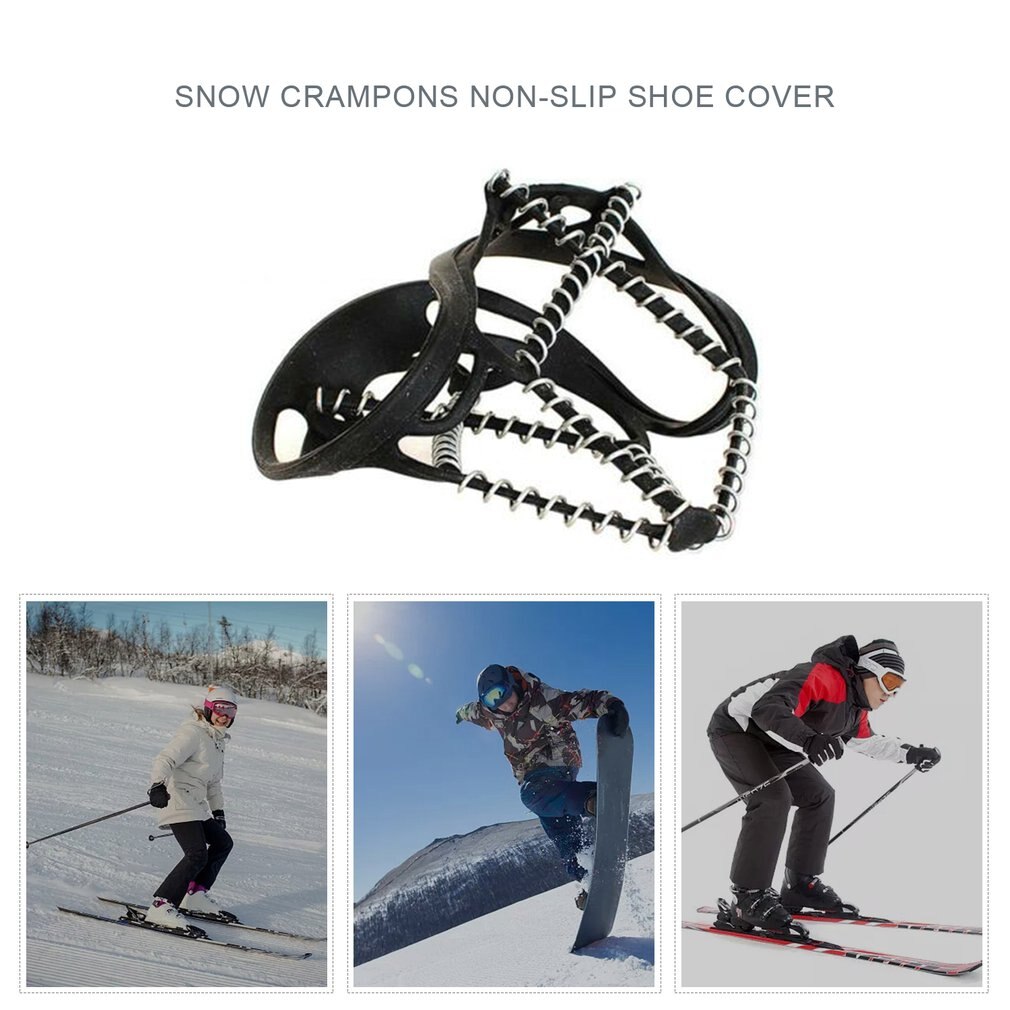 Anti Slip Ice Snow Shoes Walk Traction Cleats Grip Boots Chain Crampons ...