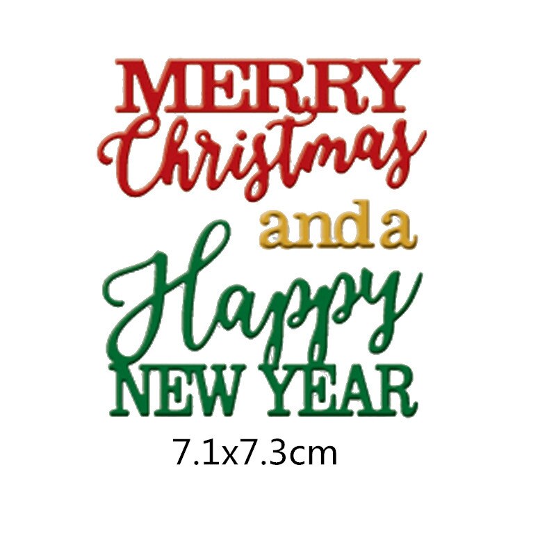 Letters Merry Christmas Metal Cutting Dies Stencil... – Grandado