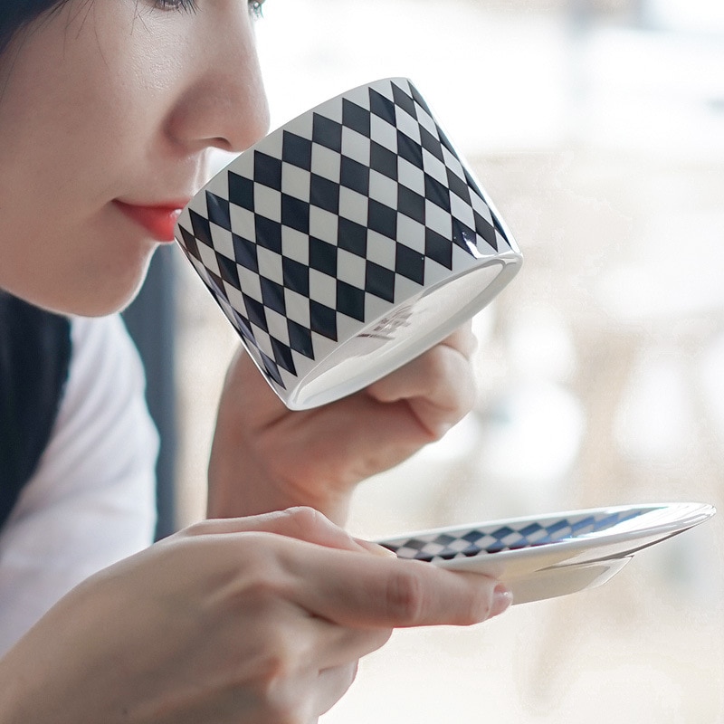 European Style Coffee set Black and White Coffee C... – Grandado