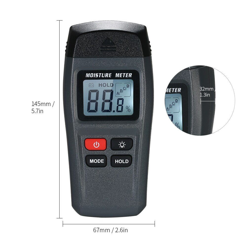Digital Wood Humidity Moisture Meter Hygrometer Ha... – Vicedeal