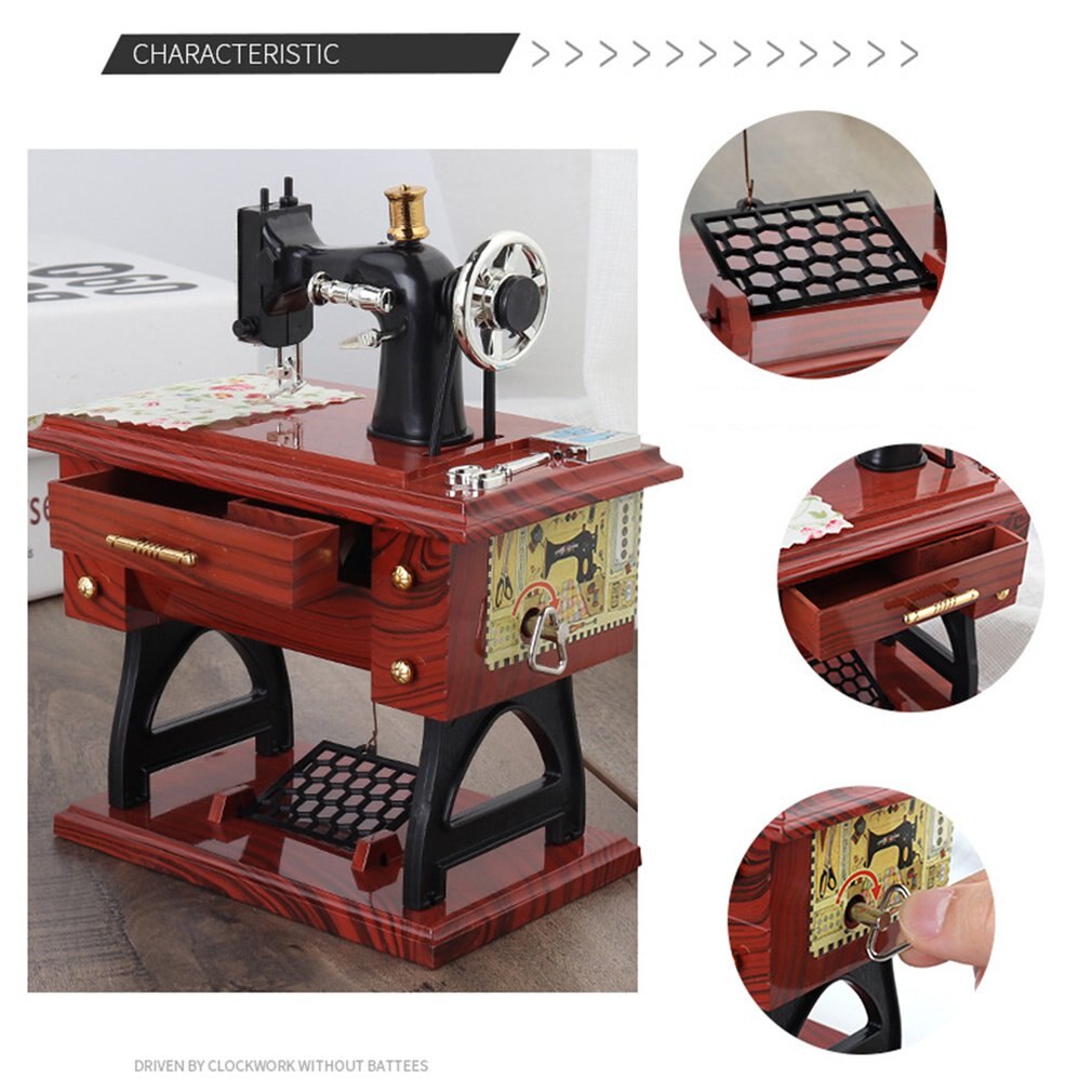 Trompette Machine à coudre boîte à musique nostalg... – Grandado
