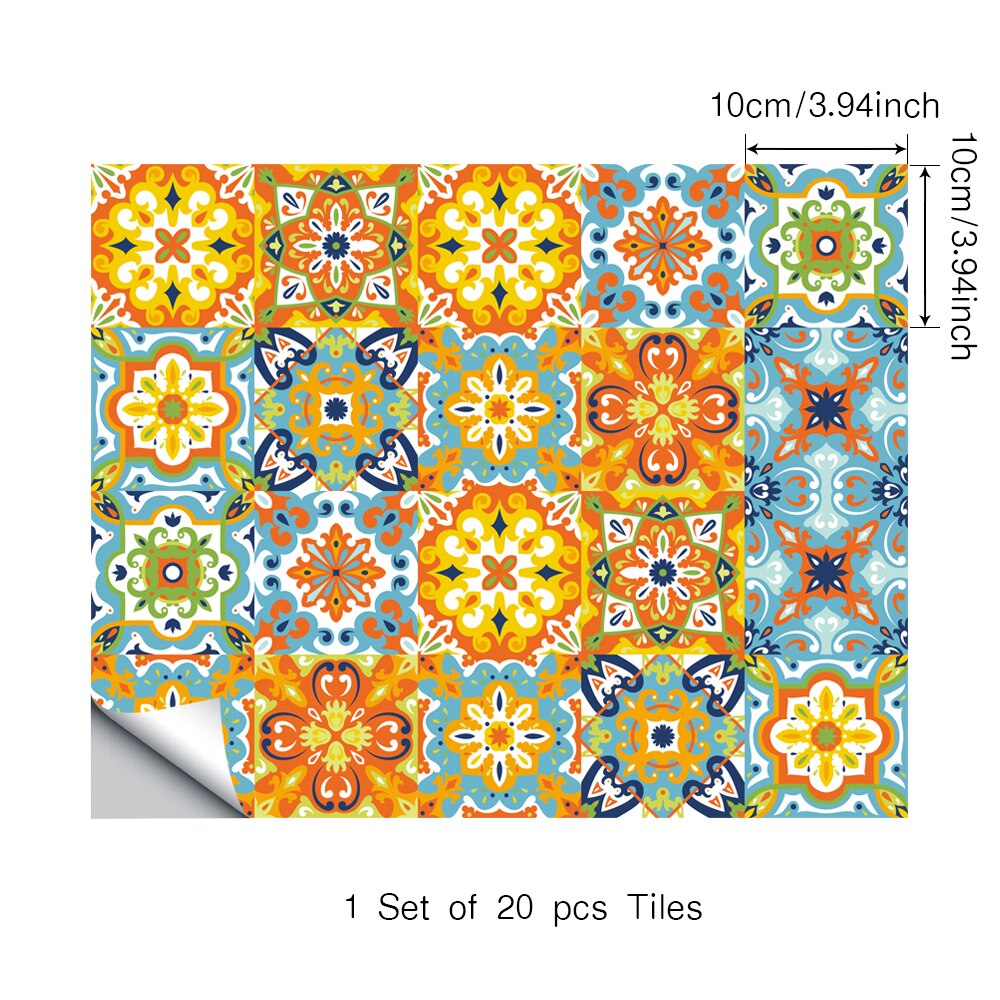 20Pcs Mozaïek Tegel Baksteen Behang Retro Muurstic... – Grandado