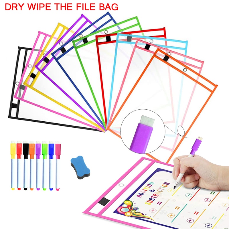 Transparent Dry Erase Pockets Whiteboard Markers F... – Vicedeal