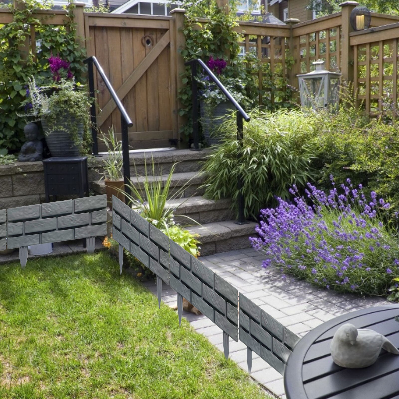 4 Pcs Tuin Landschapsarchitectuur Hek Grens Plasti... – Grandado