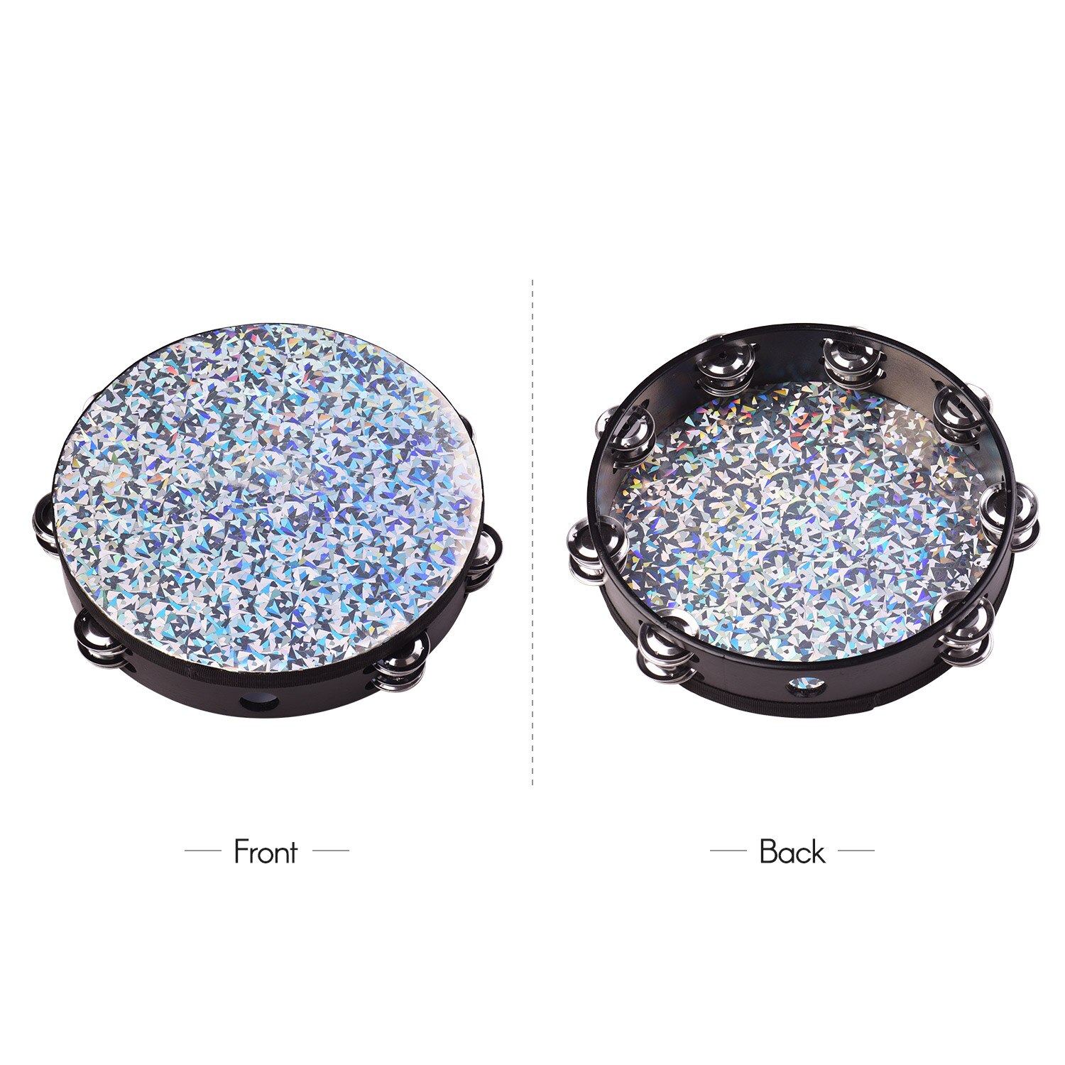 Tambour de main de clochette de tambourin rayonnan... – Grandado