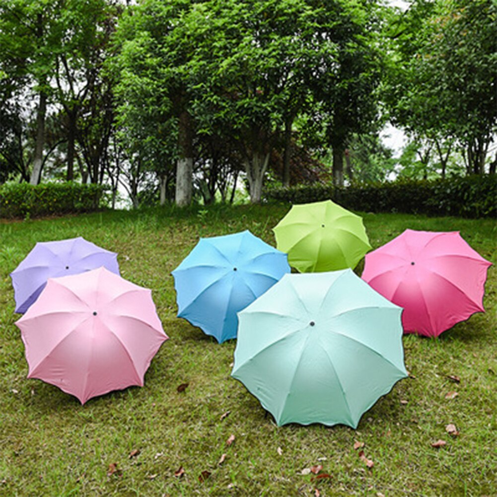 Raincoat Umbrella Travel Parasol Solid Folding Rai... – Vicedeal