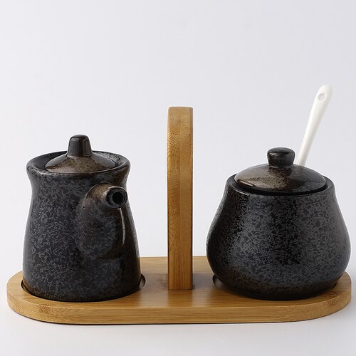 Japanese Ceramics Storage Seasoning Jar Kitchen Su... – Vicedeal