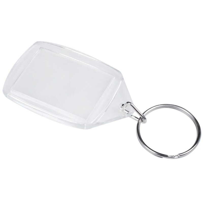 50x Clear Acrylic Plastic Blank Keyrings Insert Pa... – Grandado