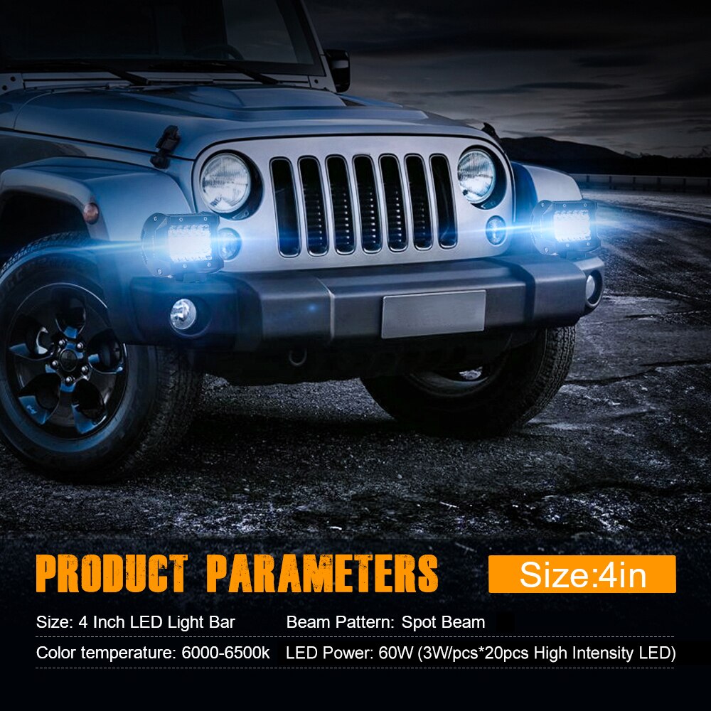 NOVSIGHT 4 inch Led Light Bar Additional Spotlight... – Vicedeal