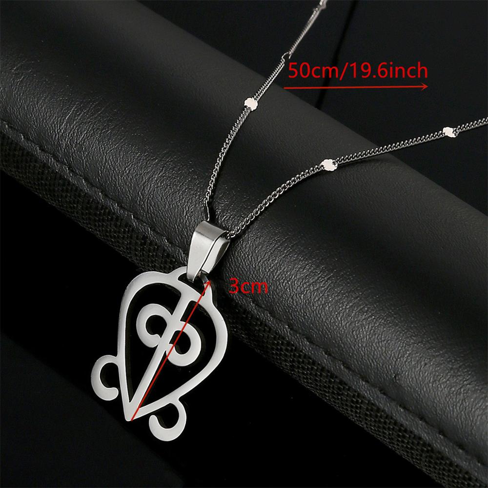 Stainless Steel African Adinkra Symbol Pendant Nec... – Grandado