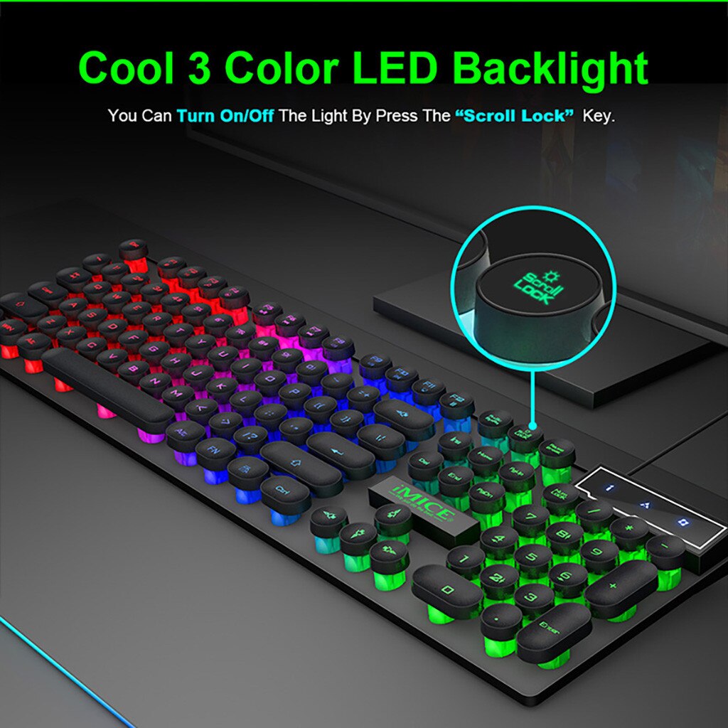AK-800 Gaming Keyboard With LED Backlight RGB USB ... – Grandado