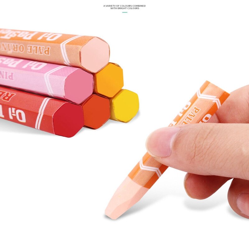 36 Colors Hexagon Shape Crayon Oil Pastel Artist S... – Vicedeal