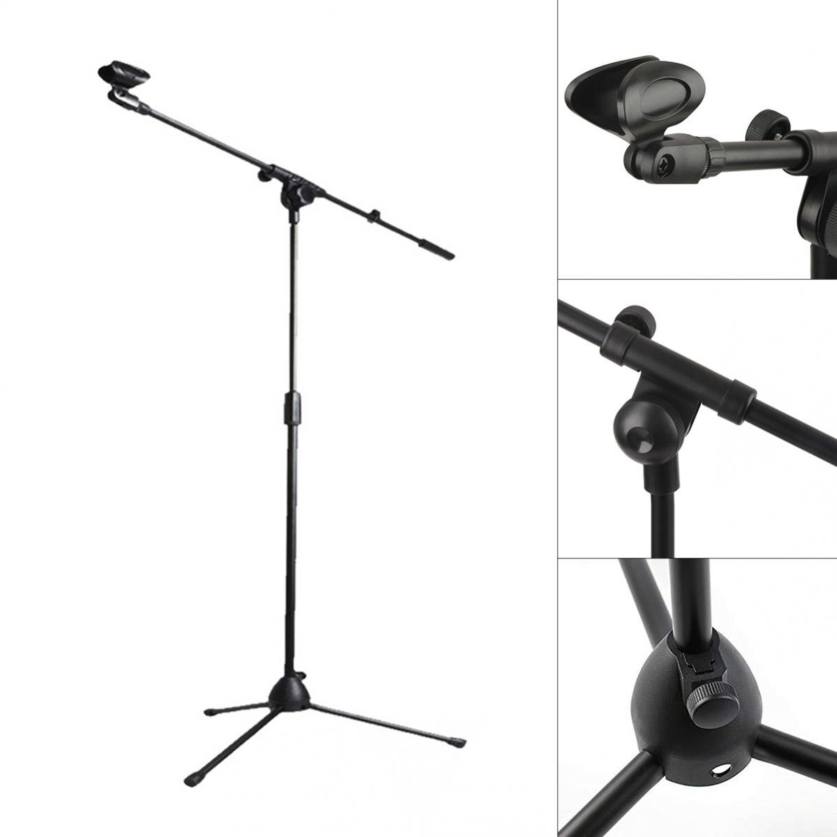 Floor Microphone Tripod Swing Arm Retractable Meta... – Grandado