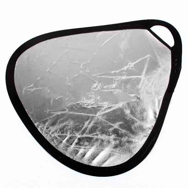 30cm 2 in 1 white Silver Handheld Triangle Portabl... – Grandado