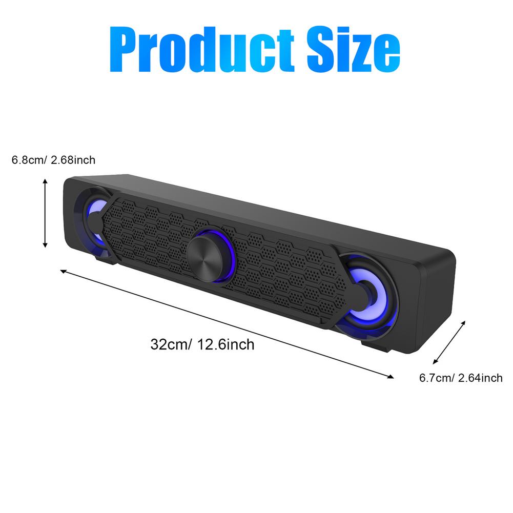 Speaker Desktop Desktop Notebook Audio USB Dazzlin... – Grandado