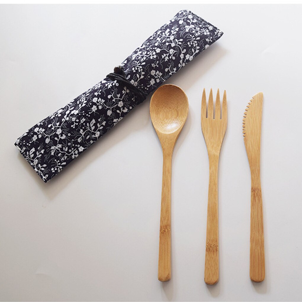 Natural Travel Portable Simple Bamboo Cutlery Uten... – Grandado