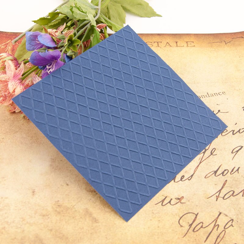 Rhombus Frame Plastic Crafts DIY Photo Album Embos... – Grandado