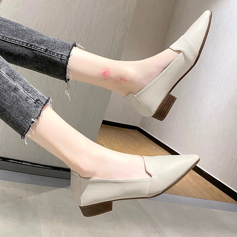 Zapatos planos con punta en pico para Mujer, mocas... – Vicedeal