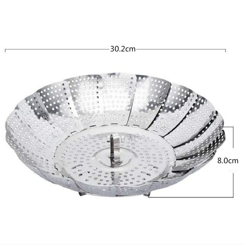 Folding Dish Steamer Stainless Steel Food Steamer ... – Vicedeal