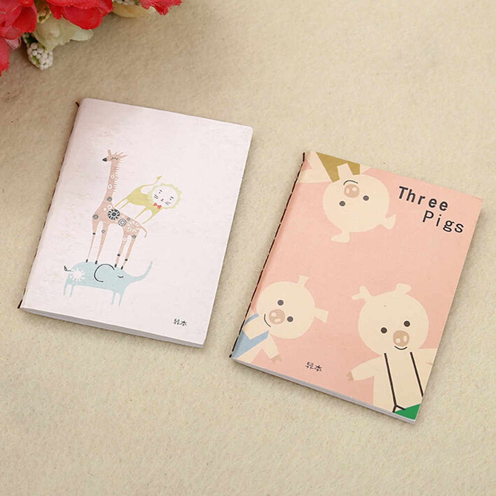 2pcs Kawaii Journal Diary Notebook Retro Notepad B... – Grandado