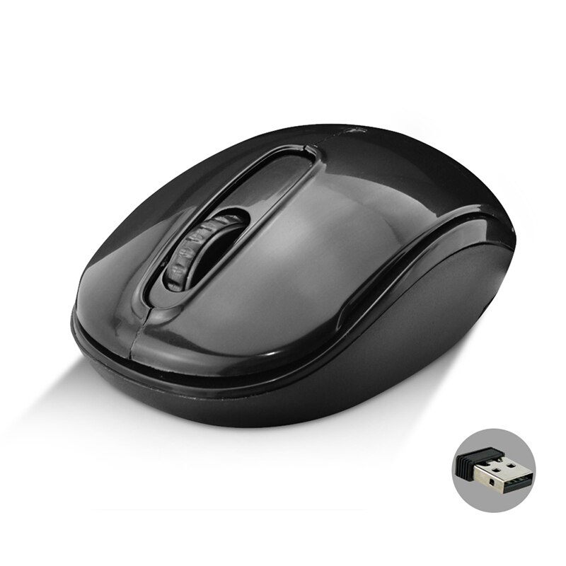 USB Wireless Mouse Solid Color Ergonomic Optical M... – Vicedeal