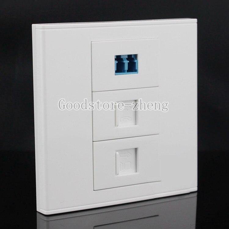 Wall Face Plate Fiber Optical LC Connector Coupler... – Grandado