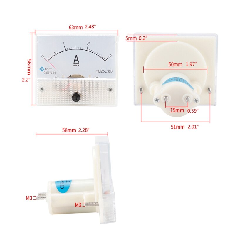 Ammeter Mechanical Pointer Type Analog Current Pan... – Grandado