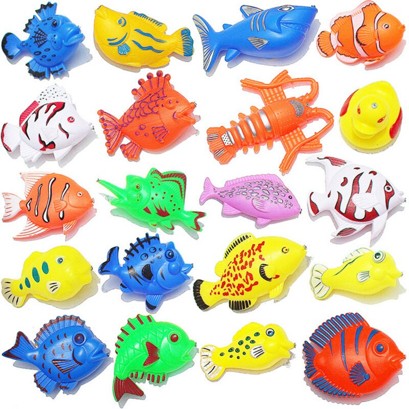 22Pcs Children's Plastic Fishing Toys Magnetic... – Grandado