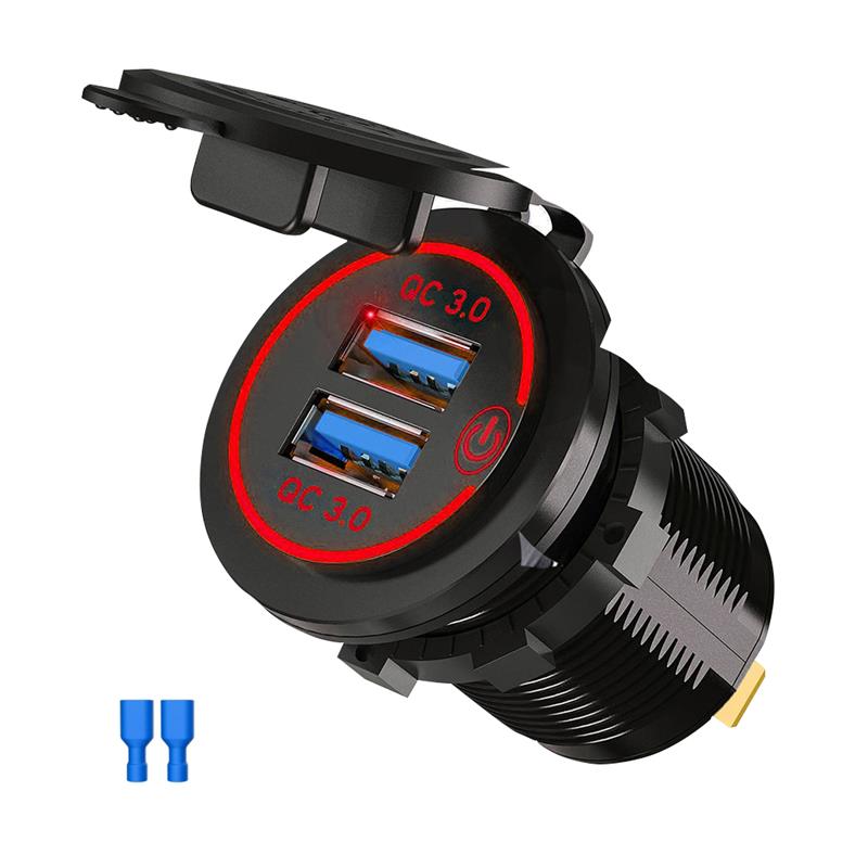 12V-24V USB Outlet Dual USB Car Charger Waterproof... – Grandado