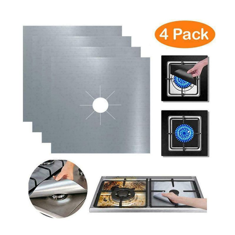 4-piece Gas Stove Protection Pad, Anti-pollution A... – Vicedeal