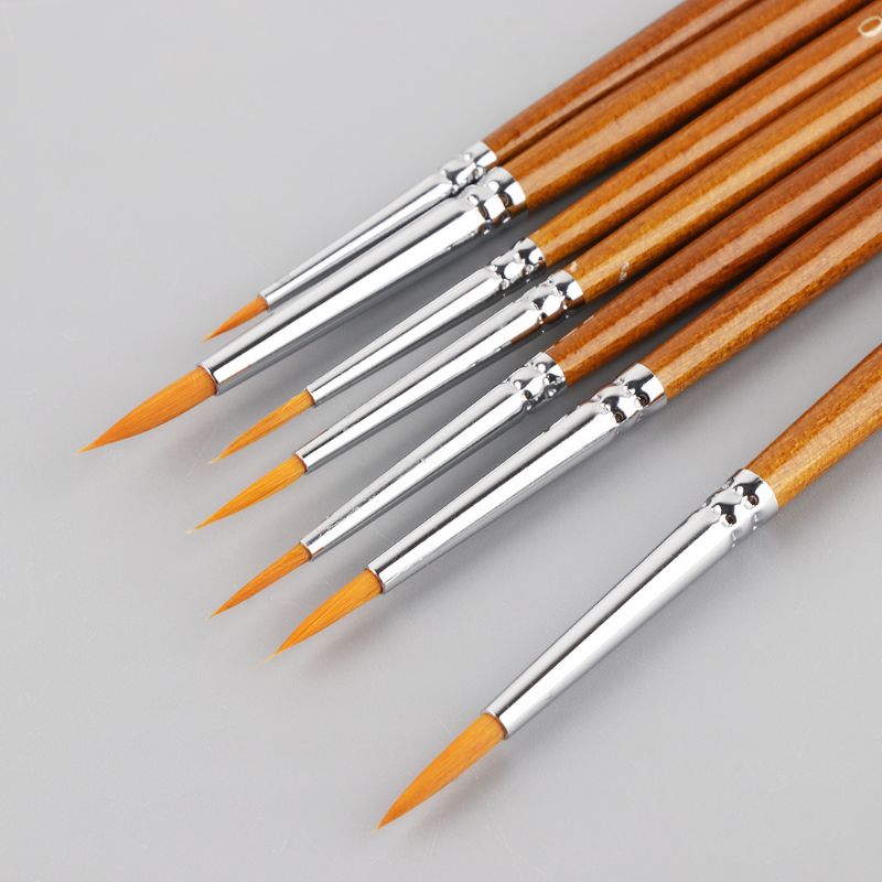 7pcs/set Detail Paint Brush Fine Pointed Tip Minia... – Grandado