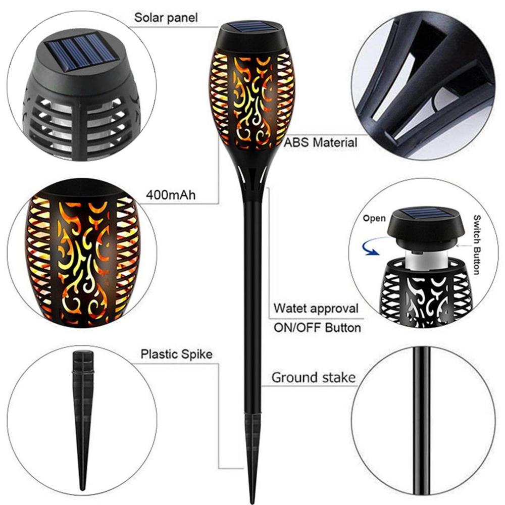 LED Solar Flame Torch Lamp Outdoor Lights Solar Ga... – Grandado
