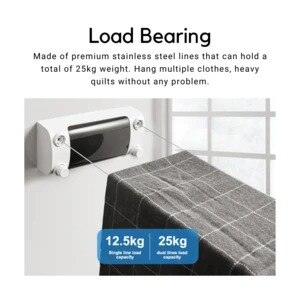 Retractable Clothes Line Dryer Clotheslines Double... – Grandado