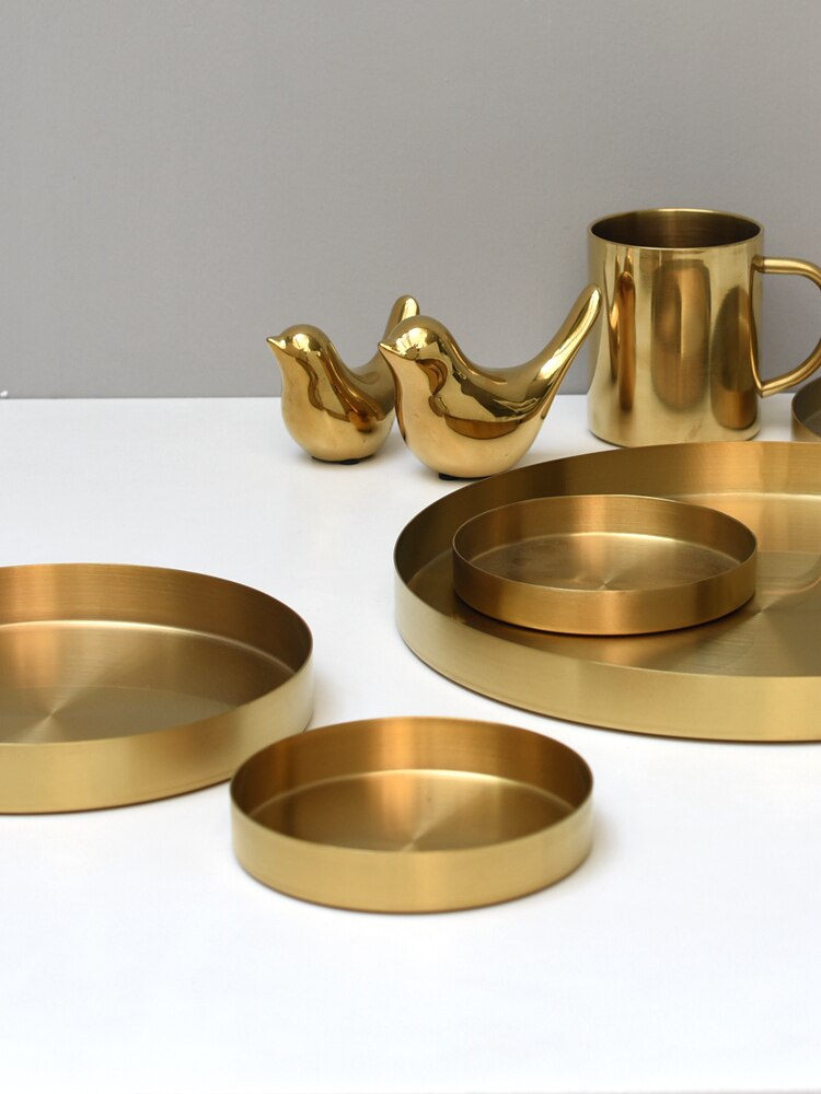 Nordic Home Gold-Plated Stainless Steel Storage Tr... – Grandado